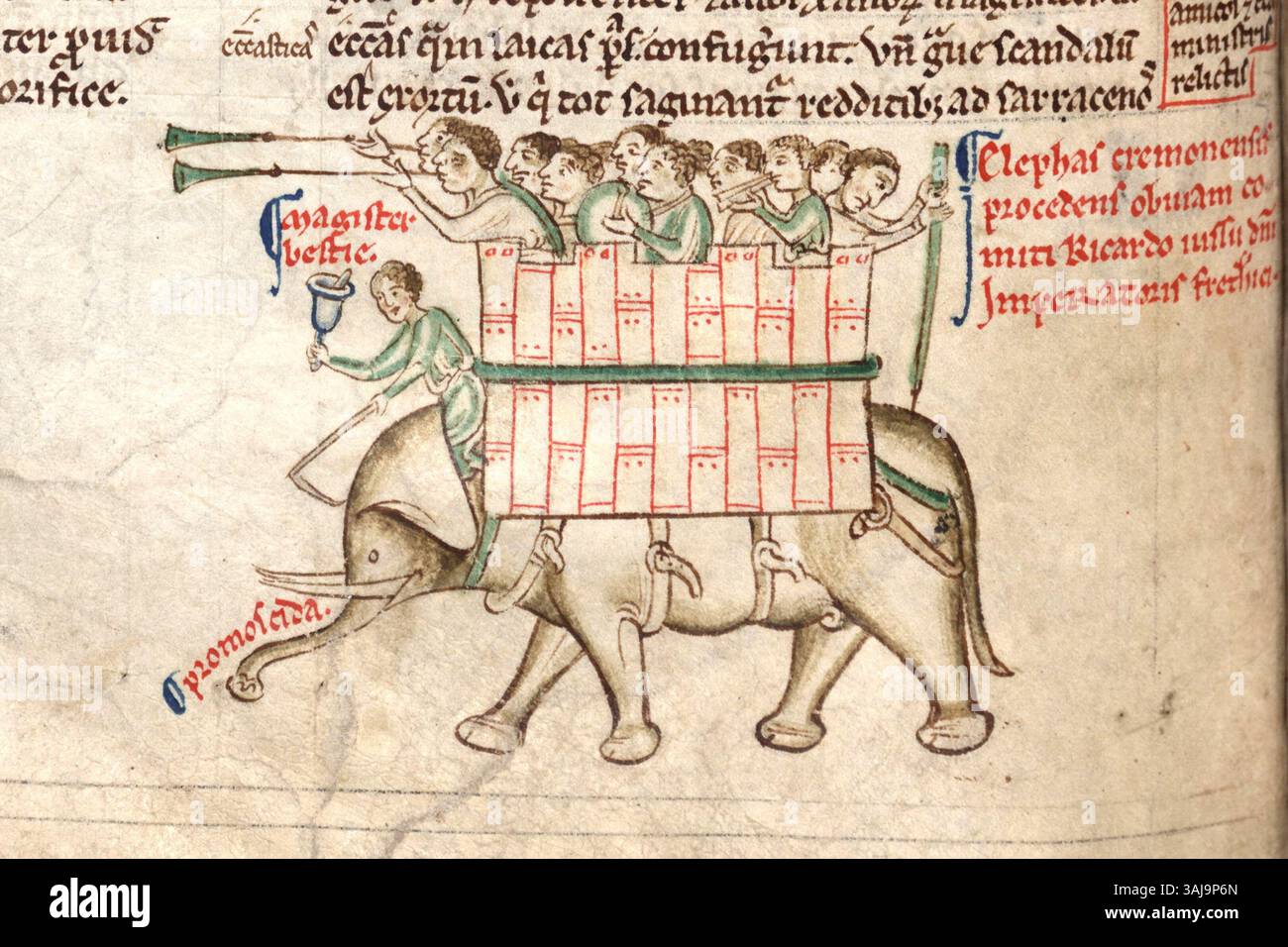 The illustration of the Cremona elephant by Matthew Paris, featured in ...