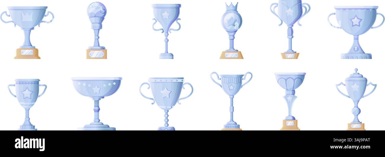 Collection of silver trophy designs for awards Stock Vector Image & Art ...