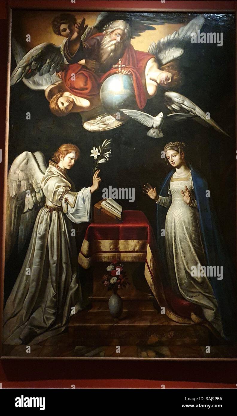 A painting of the Annunciation by Louis Finson, located in the National ...