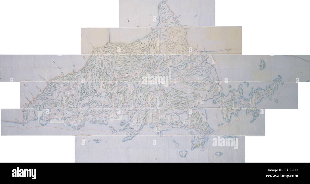 This map of Su Province, created by Tenp Kuniezu during the Edo period ...