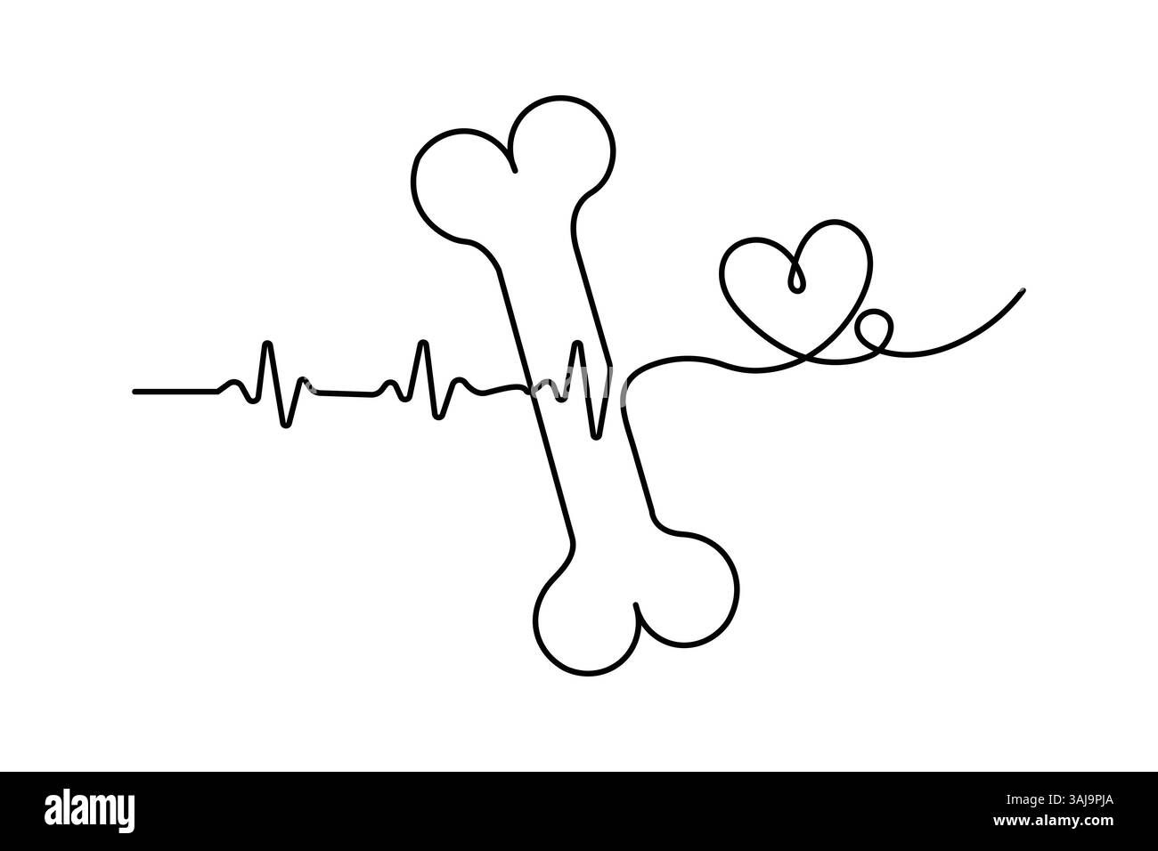 Dog bone silhouette vector Black and White Stock Photos & Images - Alamy