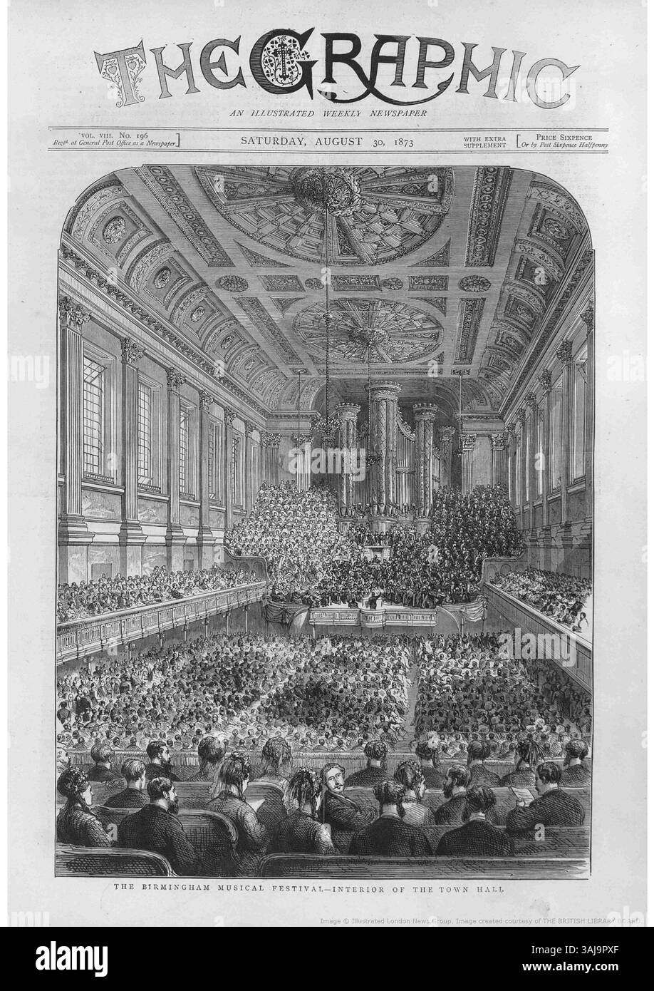 This illustration from The Graphic in 1873 shows the interior of the ...
