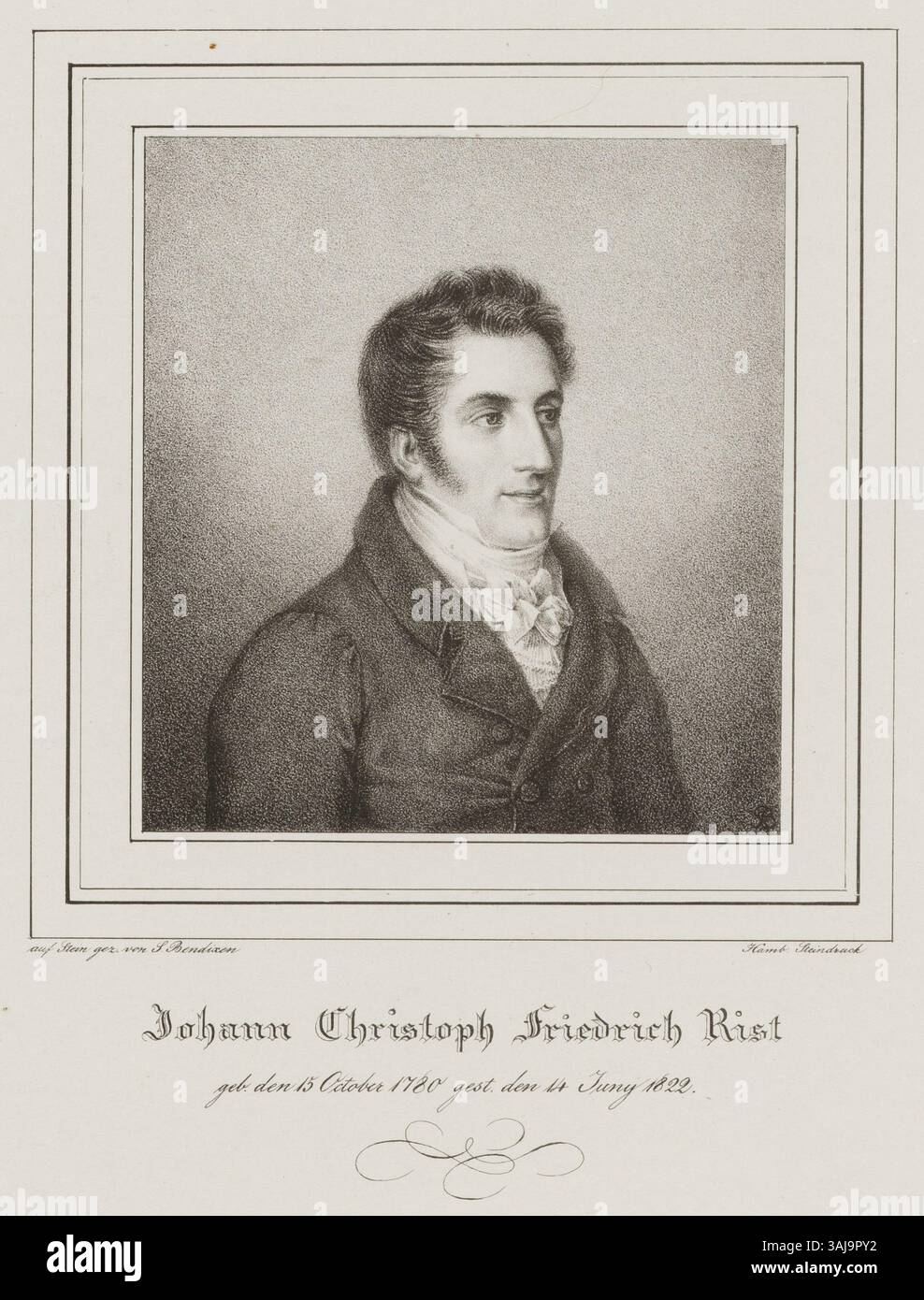 This portrait of Johann Christoph Friedrich Rist, a notable figure in ...