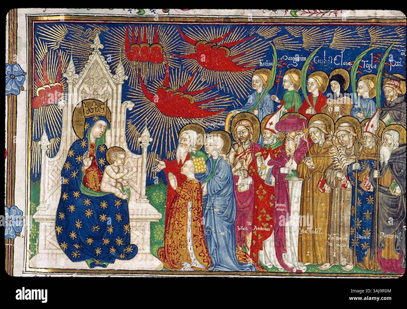 A detailed section from the 'Bréviaire de Marie de Savoie' by Maître ...