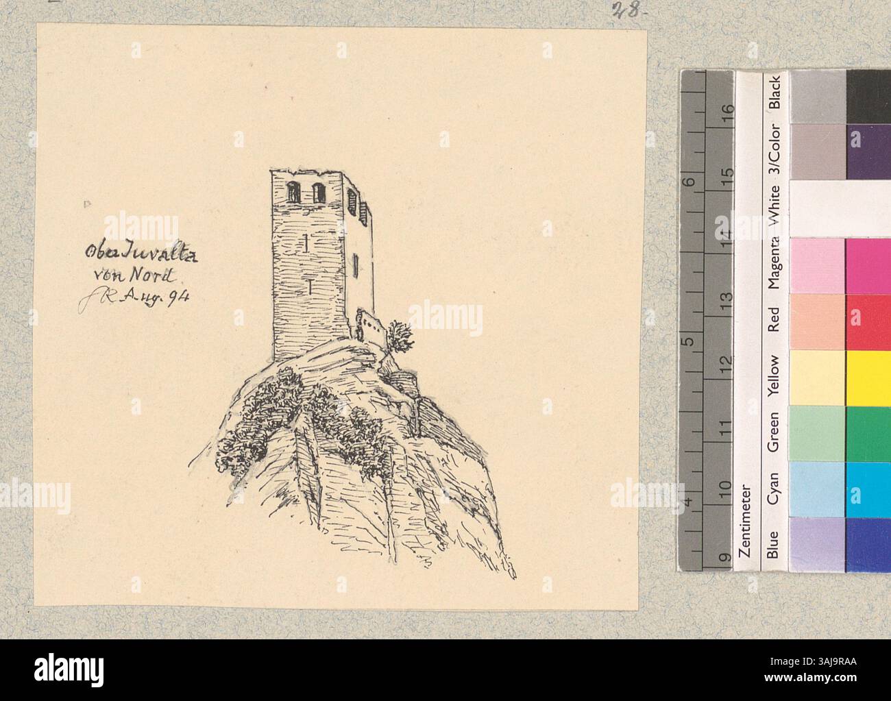 This 1894 illustration by Johann Rudolf Rahn depicts the exterior view ...