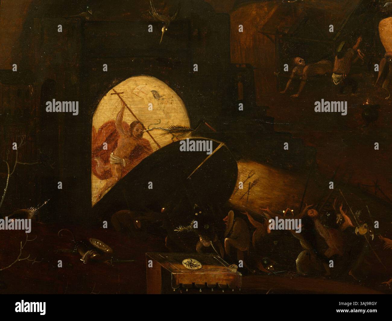 Attributed to an imitator of Hieronymus Bosch, this 16th-century painting titled 'Christ ...