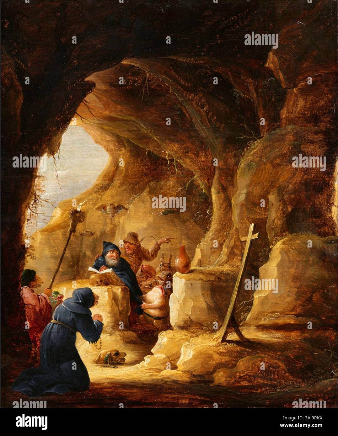 David Teniers the Younger’s 'The Temptation of Saint Anthony', painted in the 1640s, represents ...