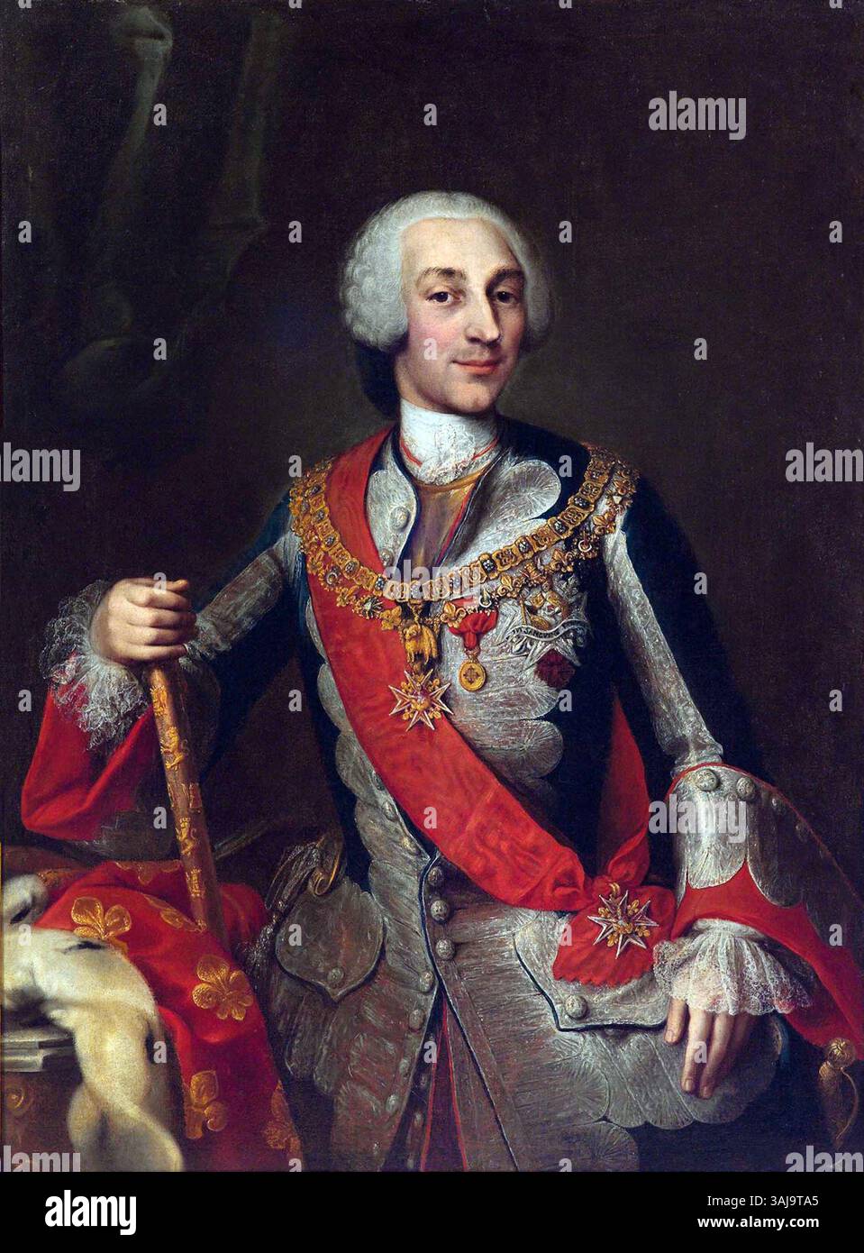 The portrait, attributed to Giuseppe Bonito, depicts Don Filippo ...