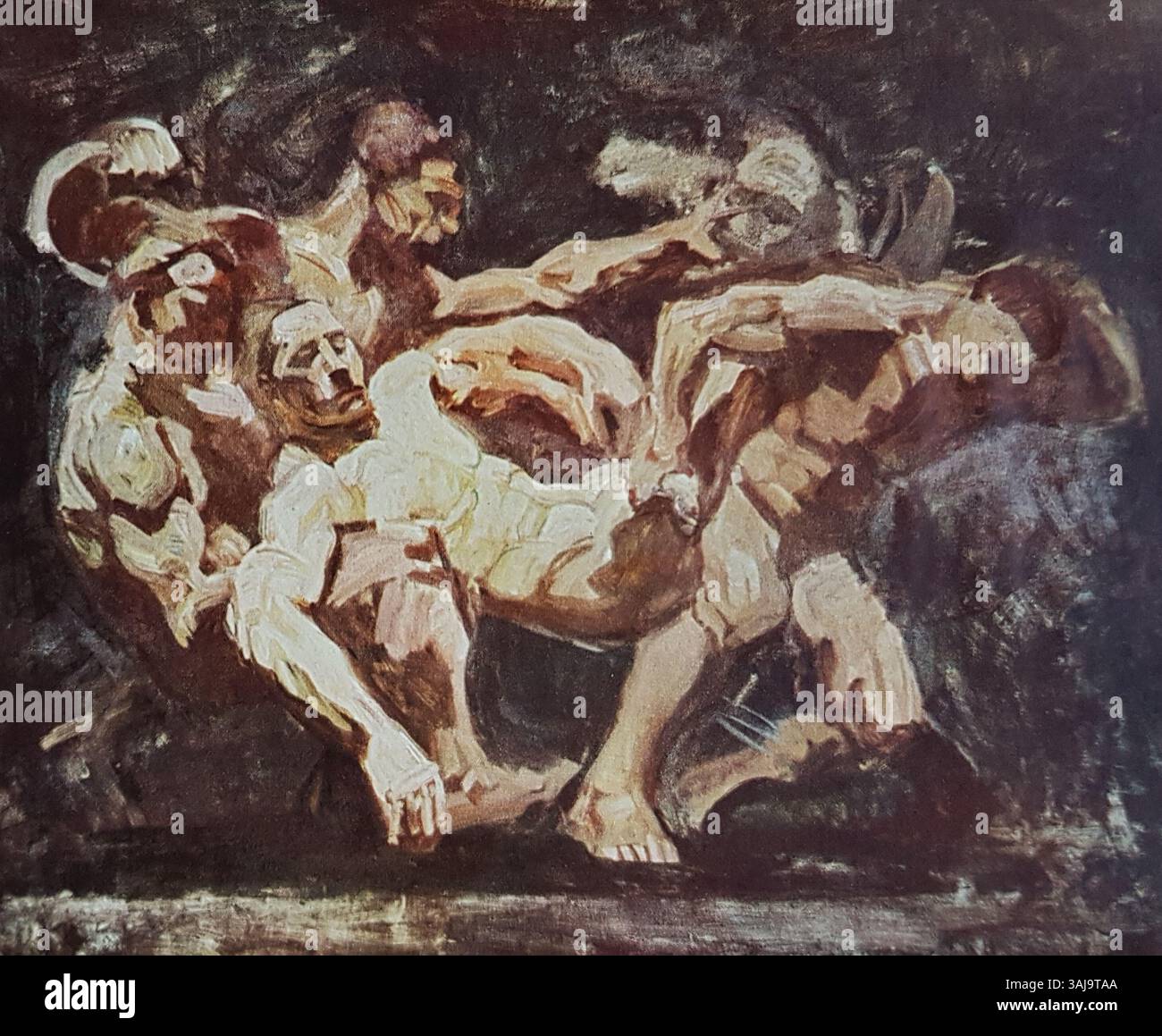 'The Body of Patroclus' painted by Oluf Hartmann, depicting the ...