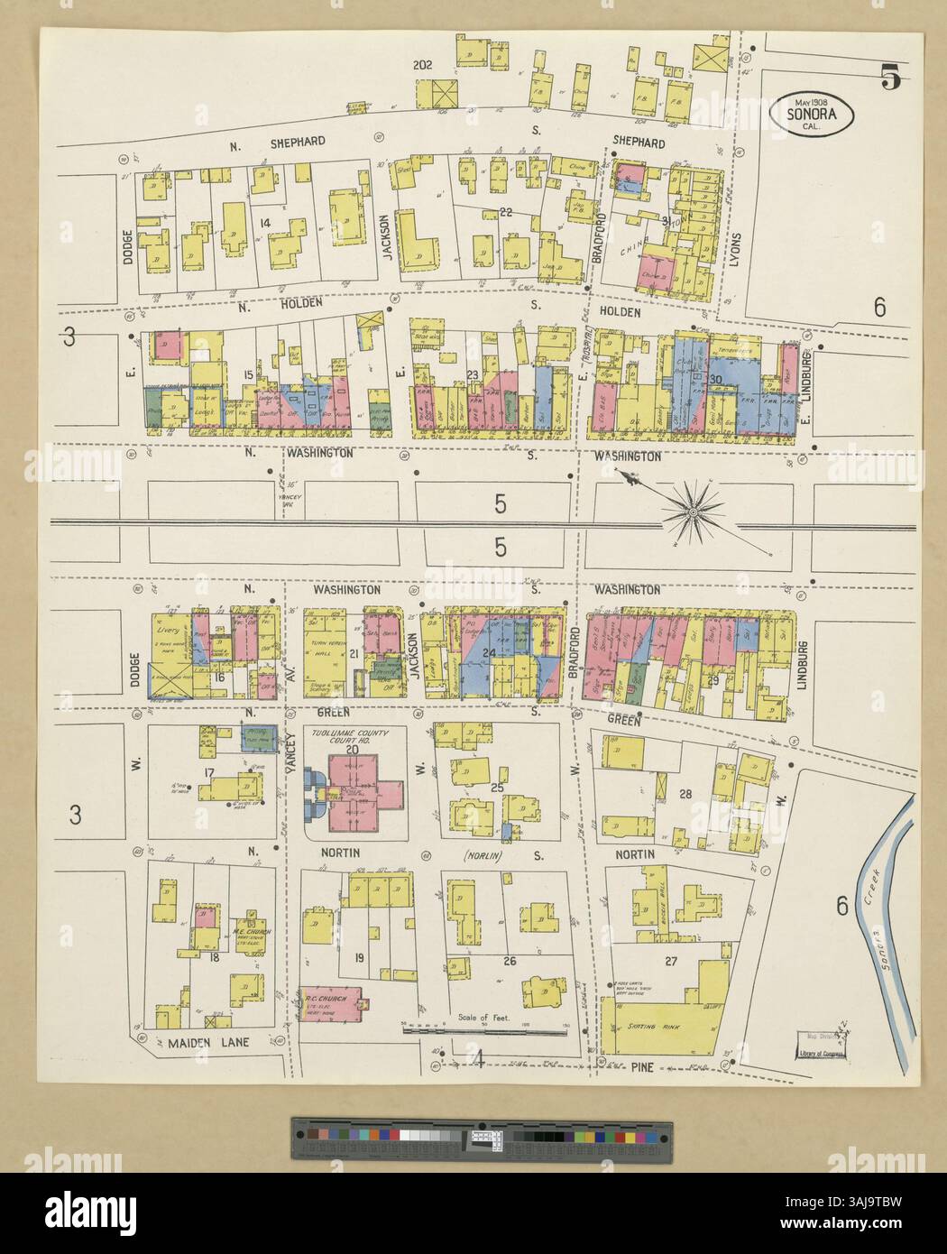 This Sanborn Fire Insurance Map from May 1908 provides an in-depth view ...
