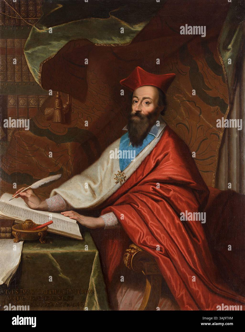 A 17th-century portrait of Cardinal Jacques Davy Duperron, painted by ...