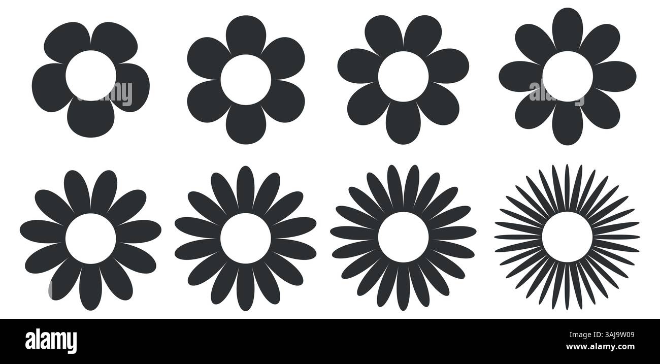 Camomile icon set Stock Vector Image & Art - Alamy