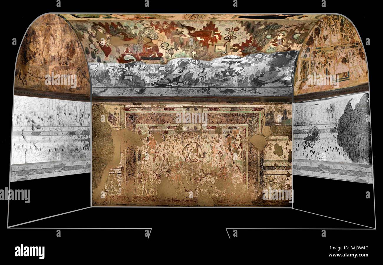 This reconstitution of Cave 118, a 4th-century site located in the ...