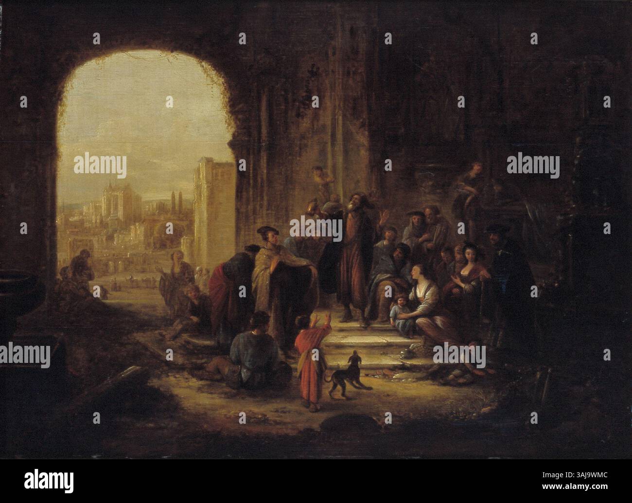 This 17th-century painting by J.W. I de Wet, titled 'Diogenes with a ...