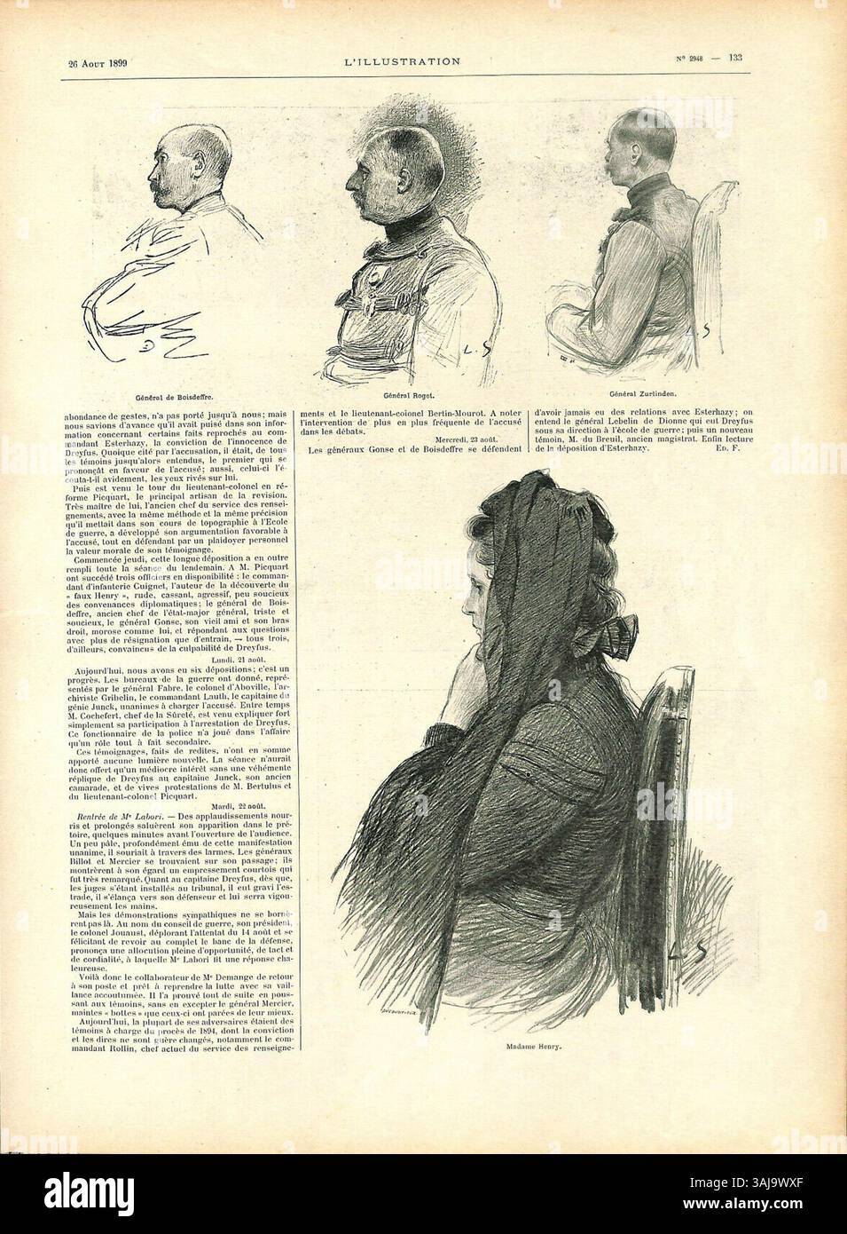 The 26 August 1899 issue of 'L'Illustration' features an illustration ...
