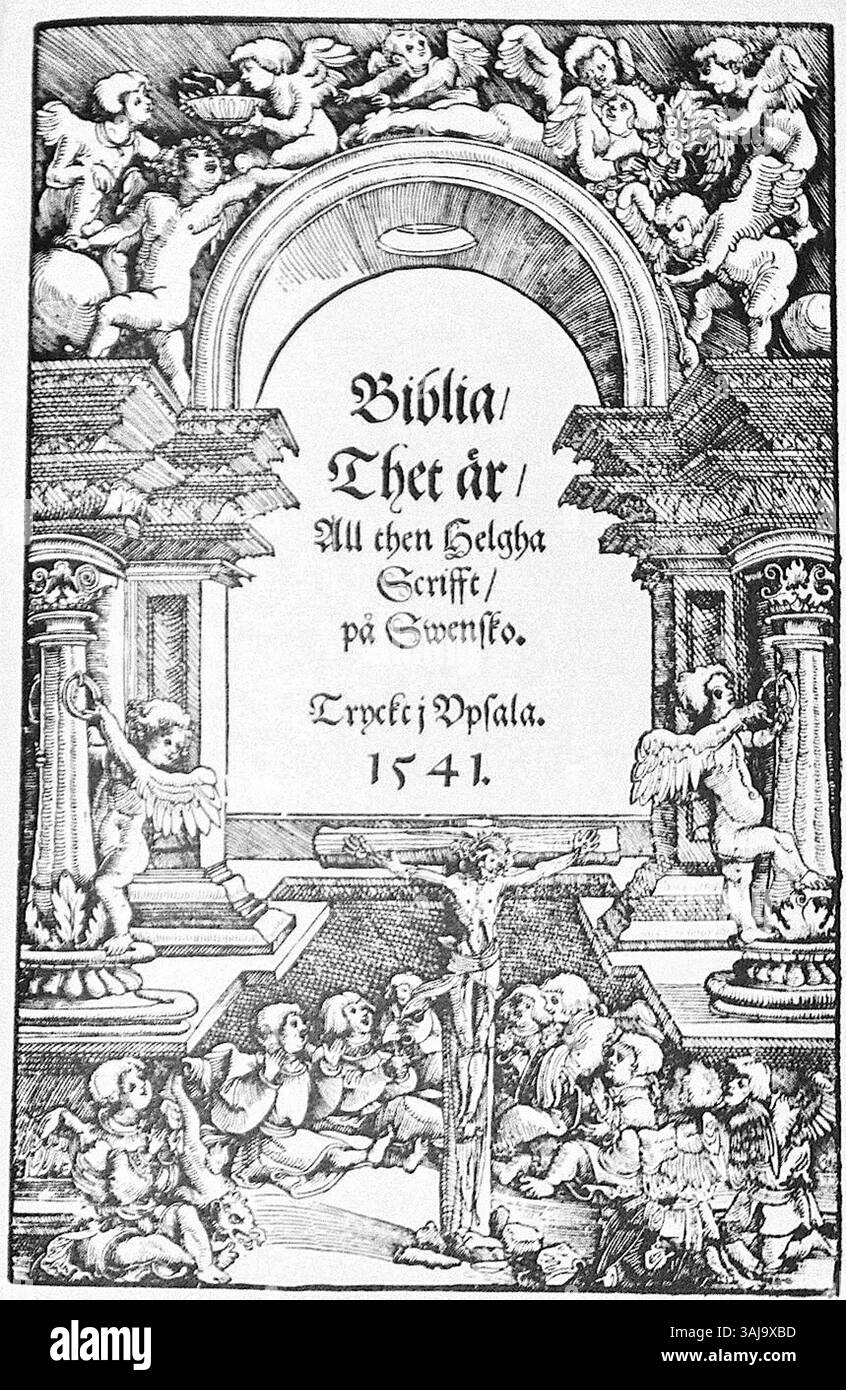 The title page of the 1541 Gustav Vasas Bible reflects the significant ...