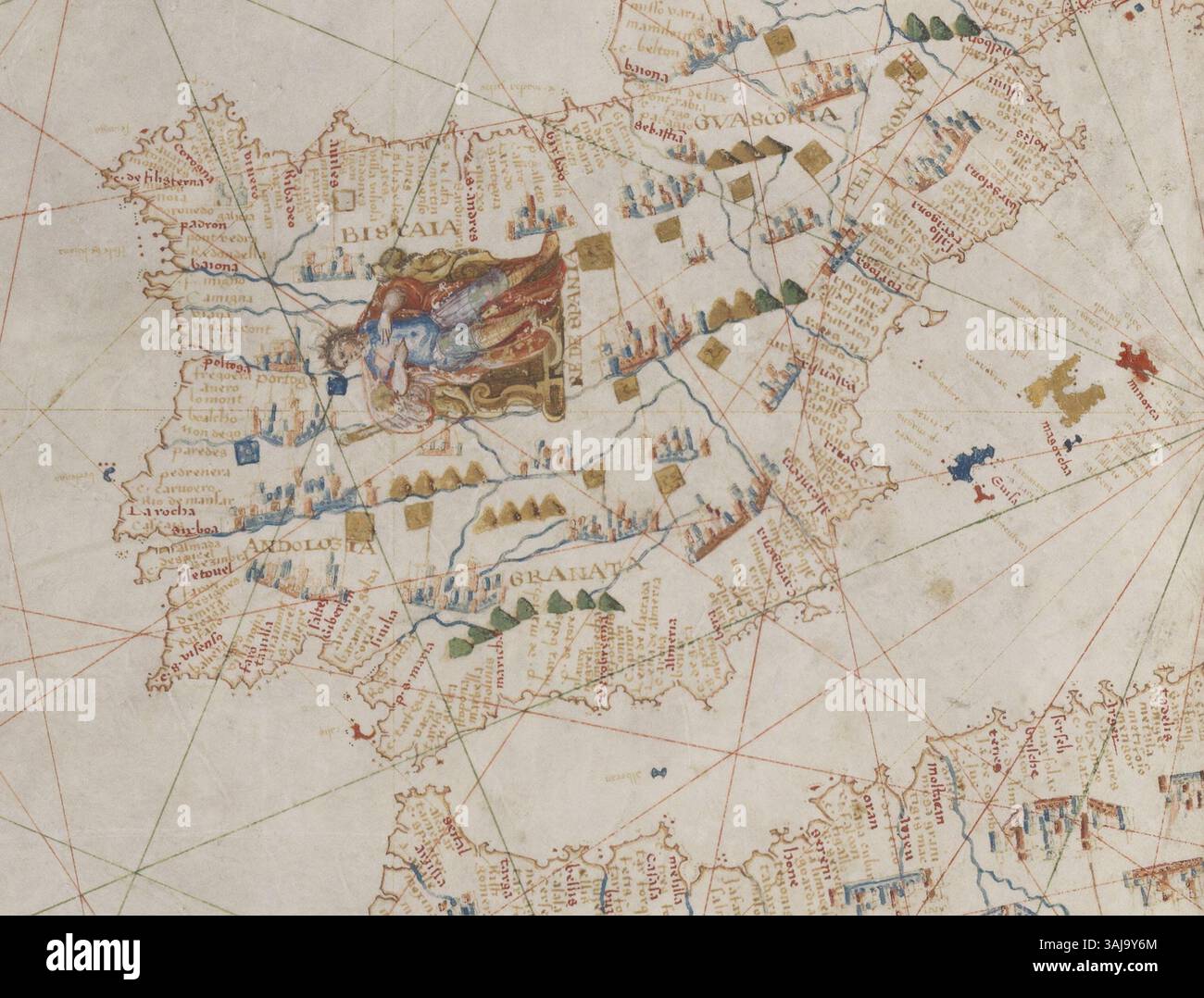 This 1563 portolano by Giacomo Maggiolo provides a detailed map of the ...