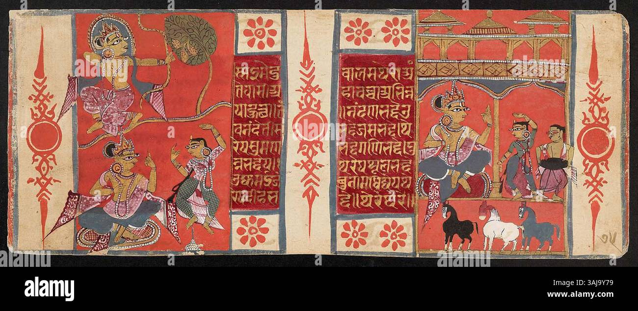 This page from a Jain manuscript, created in mid-15th century Gujarat ...