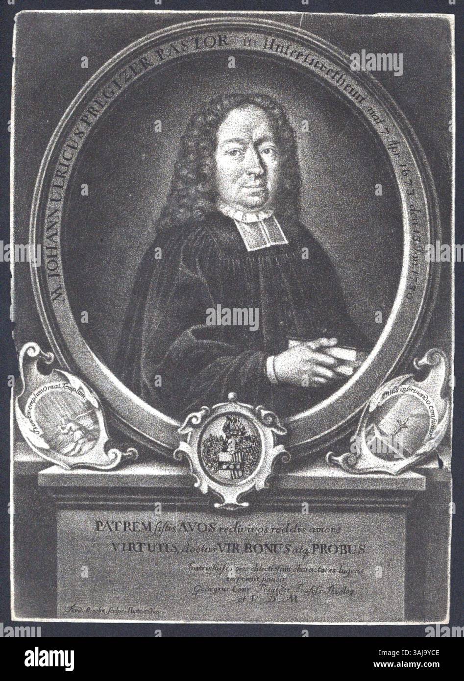 Portrait of Johann Ulrich Pregizer IV by Ferdinand Stenglin, 18th ...