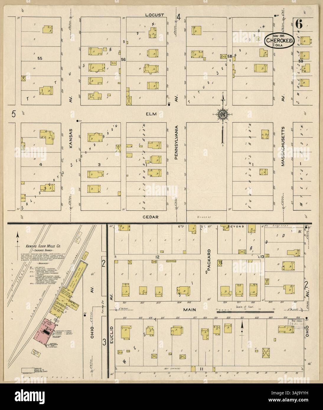 This Sanborn Fire Insurance Map from Cherokee, Alfalfa County, Oklahoma ...