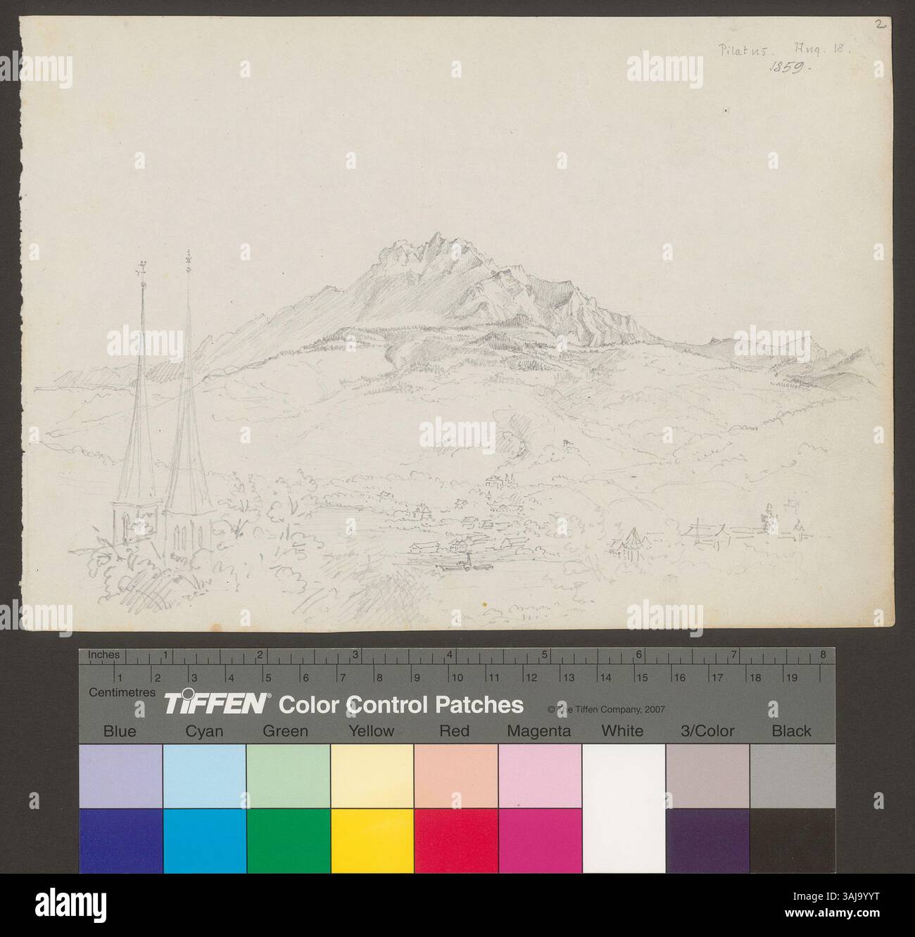 This 1859 illustration by Johann Rudolf Rahn depicts the mountain ...