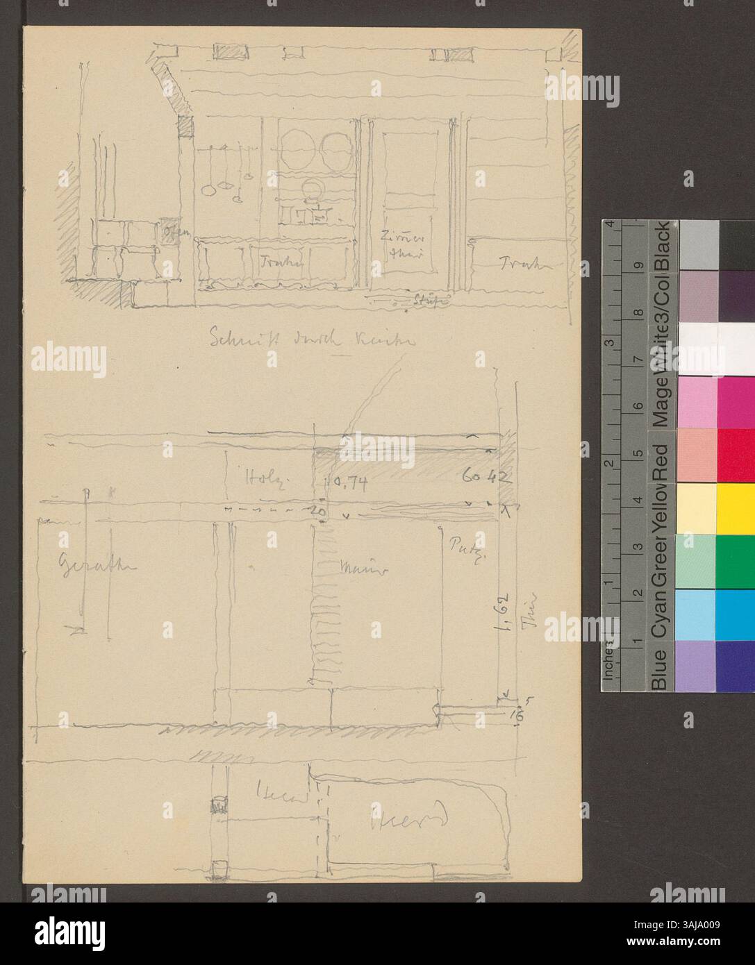 This 1898 drawing by Johann Rudolf Rahn presents a cross-section of a ...