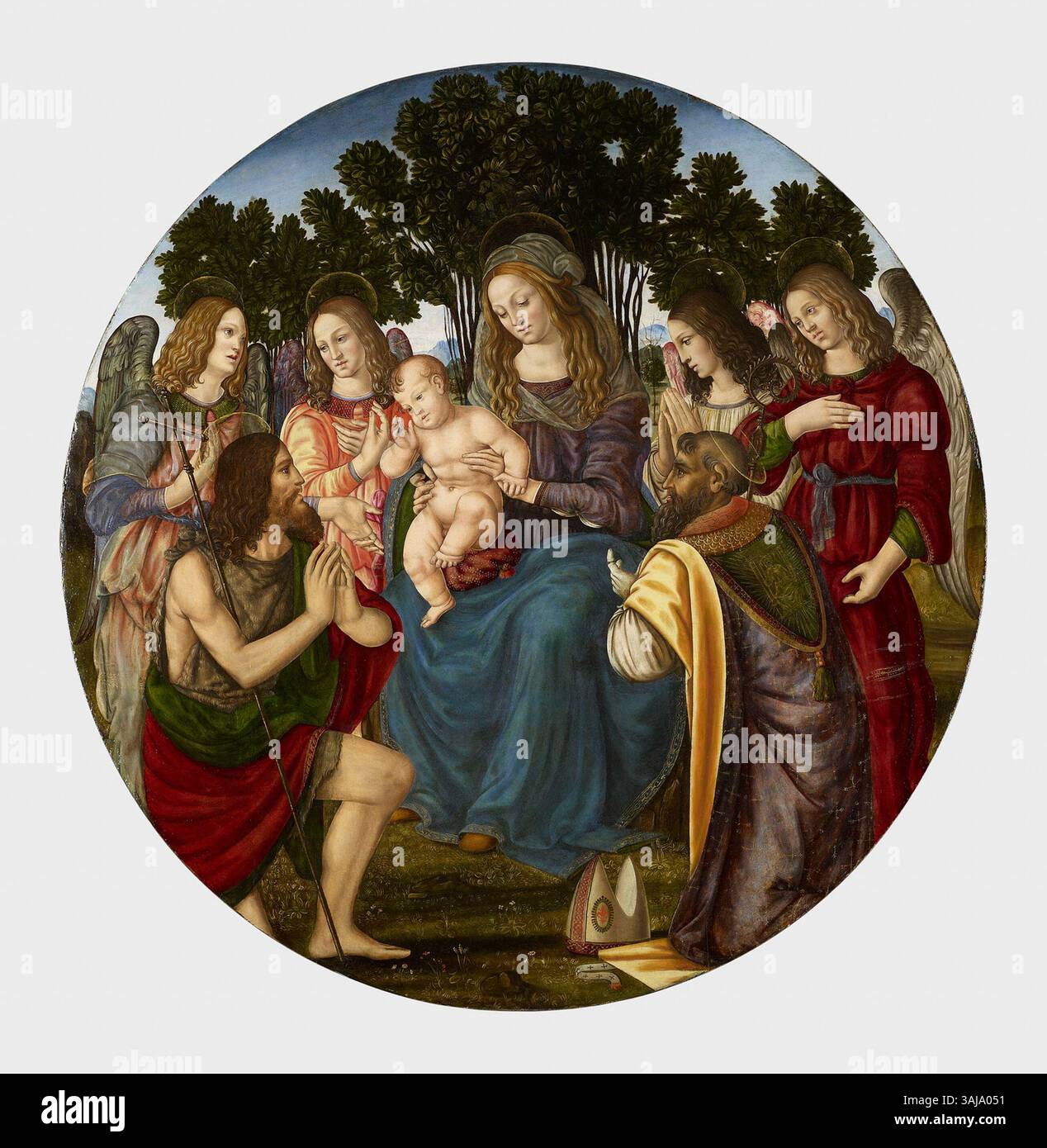 'The Virgin and Child, Saints John the Baptist and Zenobius, and Four ...