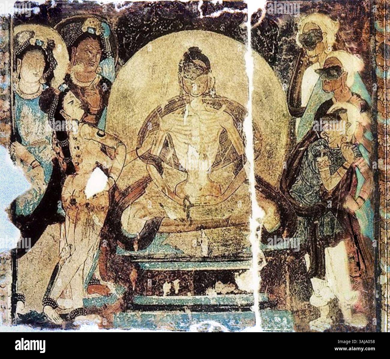 'The Visit of Maya,' painted in the 6th century, is a cave painting ...