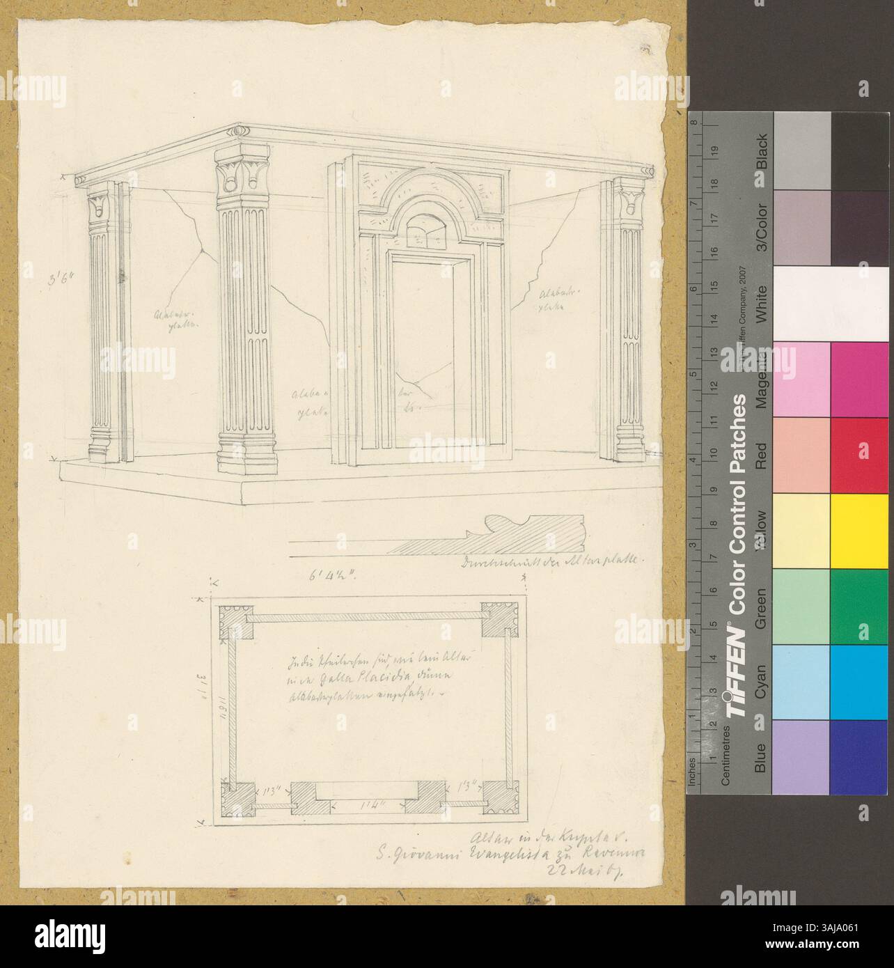The altar in the crypt of St. Giovanni Evangelista in Ravenna is ...