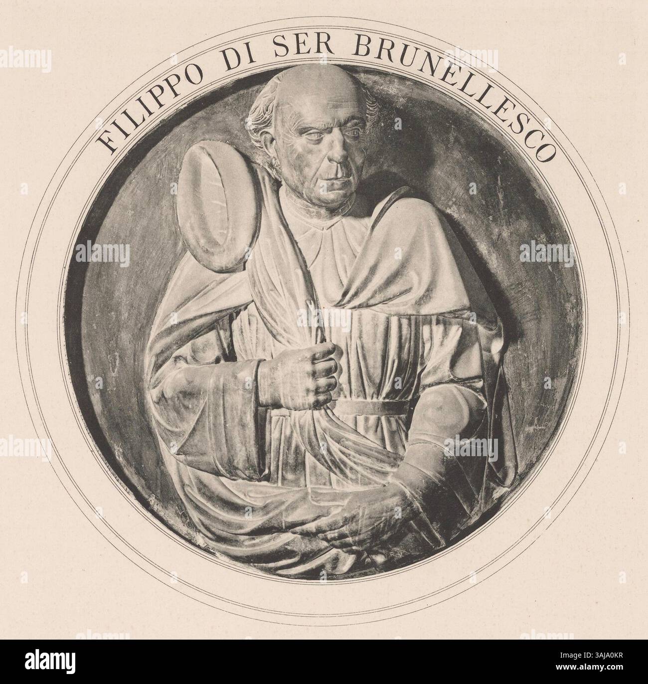 This architectural relief by Filippo Brunelleschi, created by Andrea ...