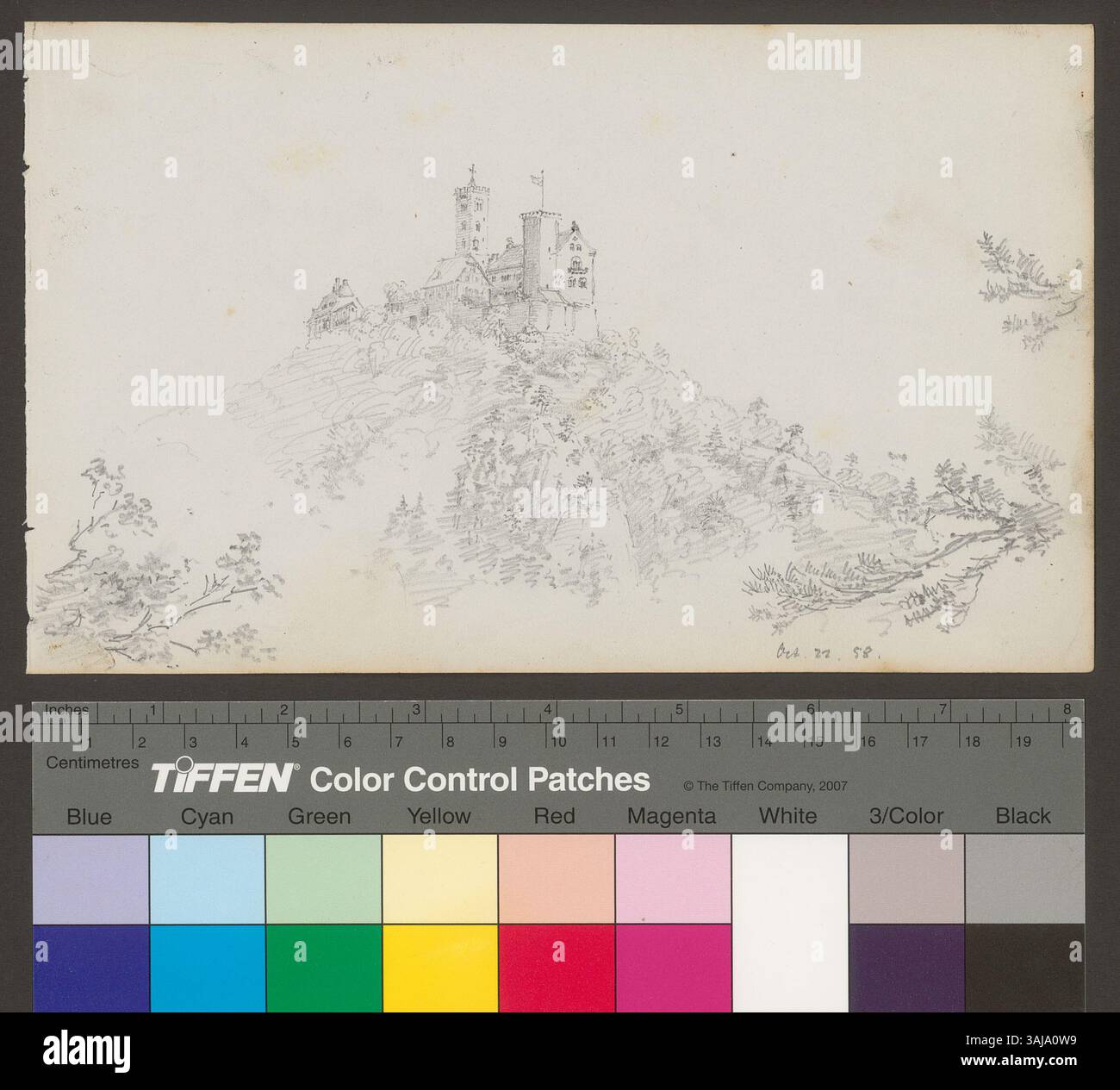 This is an image of Wartburg Castle near Eisenach, captured by Johann ...