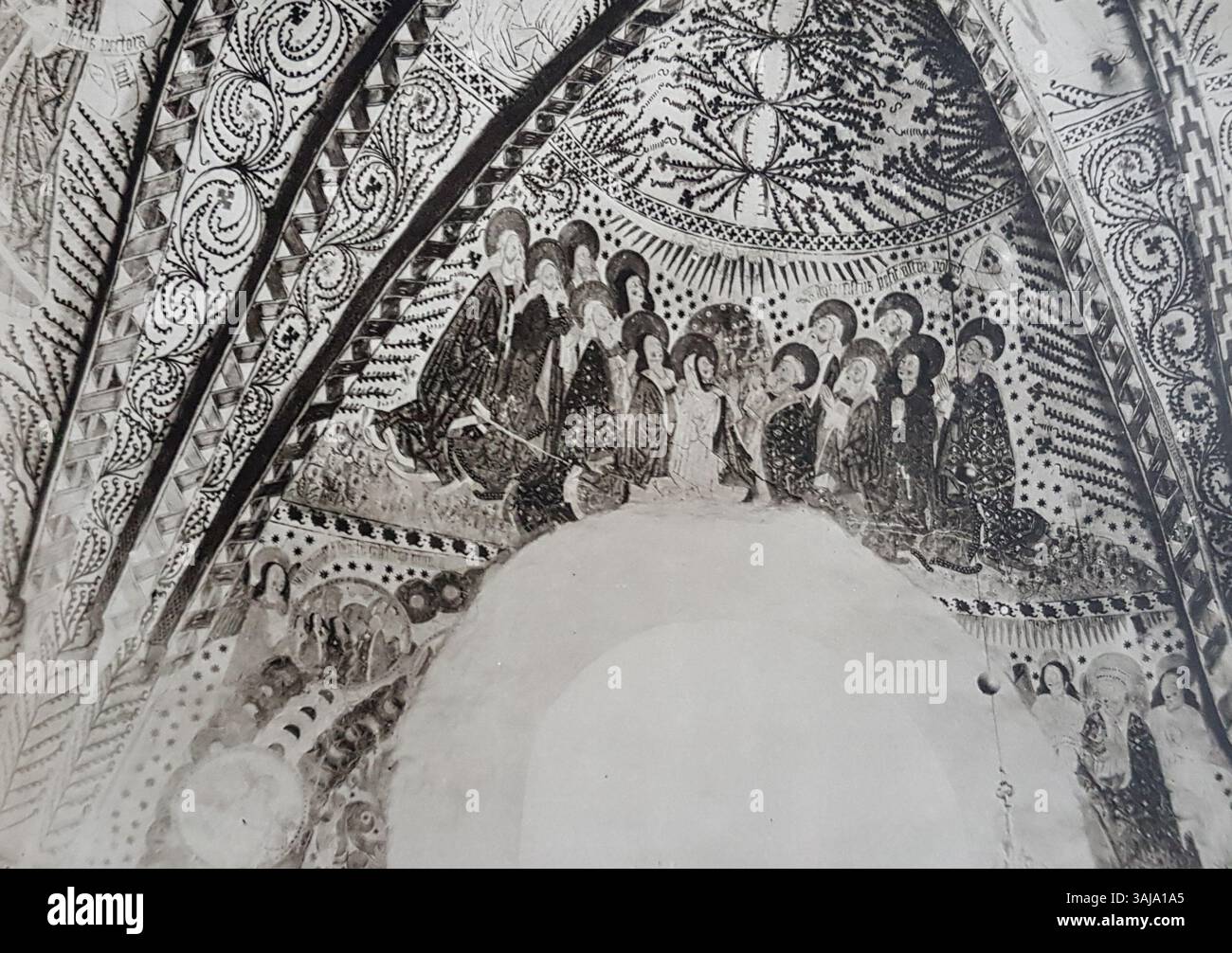 An image of ceiling paintings in the Edebo Church, created by the ...