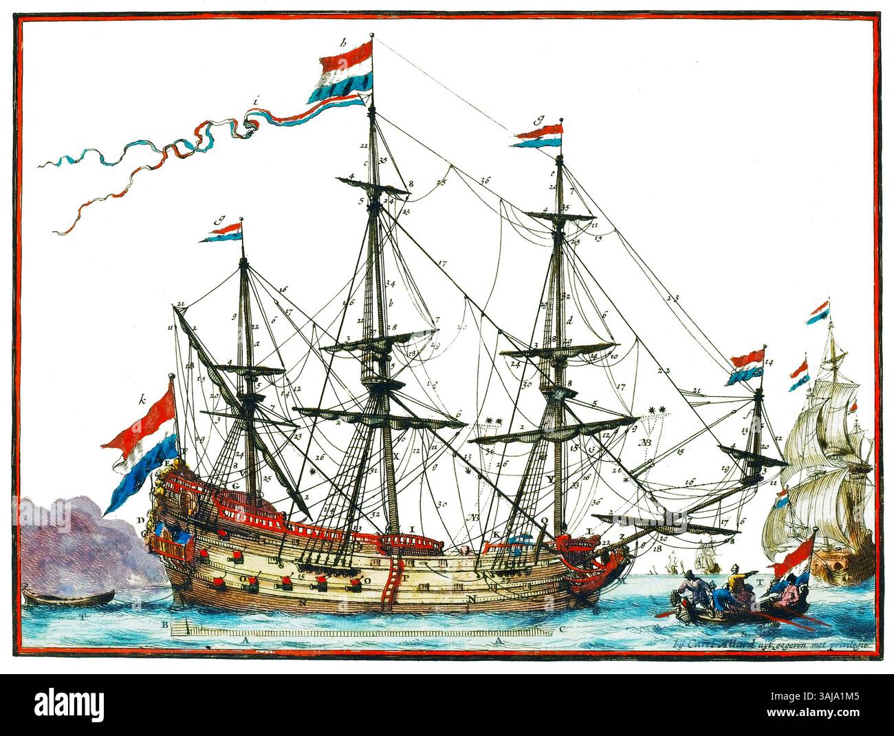 A depiction of the *Volmaakt schip* from *Nieuwe Hollandse scheeps-bouw ...