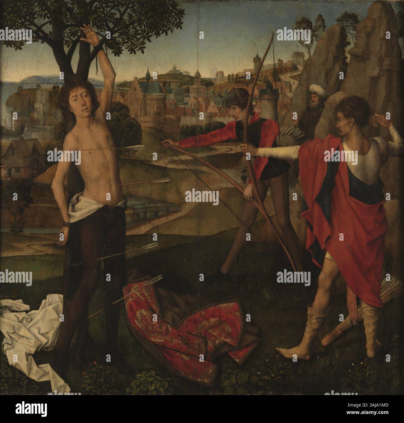 Hans Memling's 'Martyrdom of Saint Sebastian' depicts the Christian ...