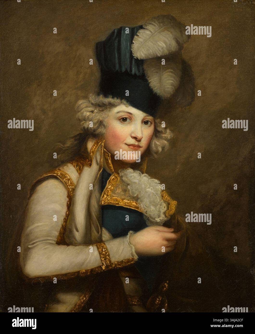This portrait, based on an earlier painting by John Hoppner, depicts ...