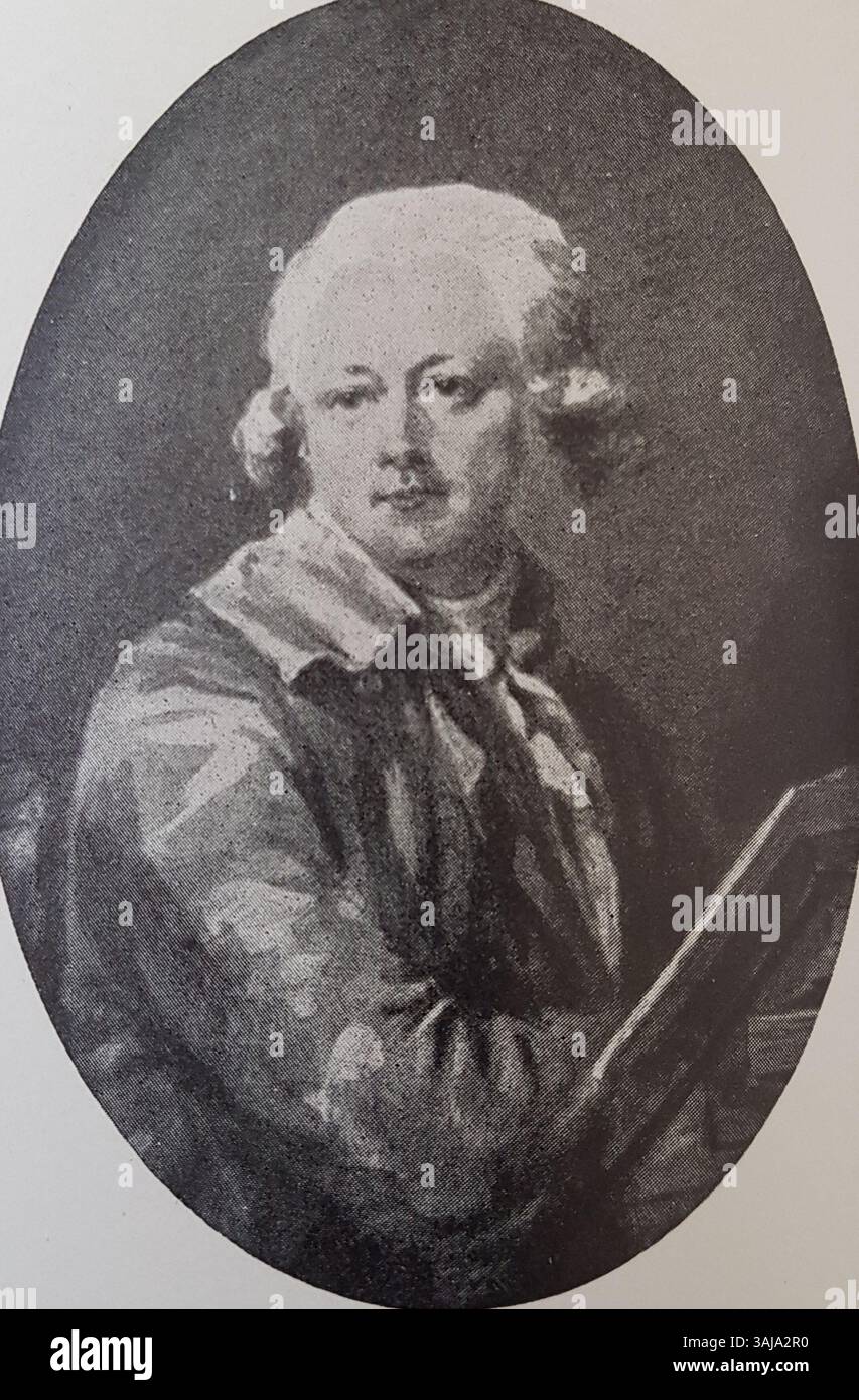 A self-portrait of Peter Adolf Hall, captured as part of the Swedish ...