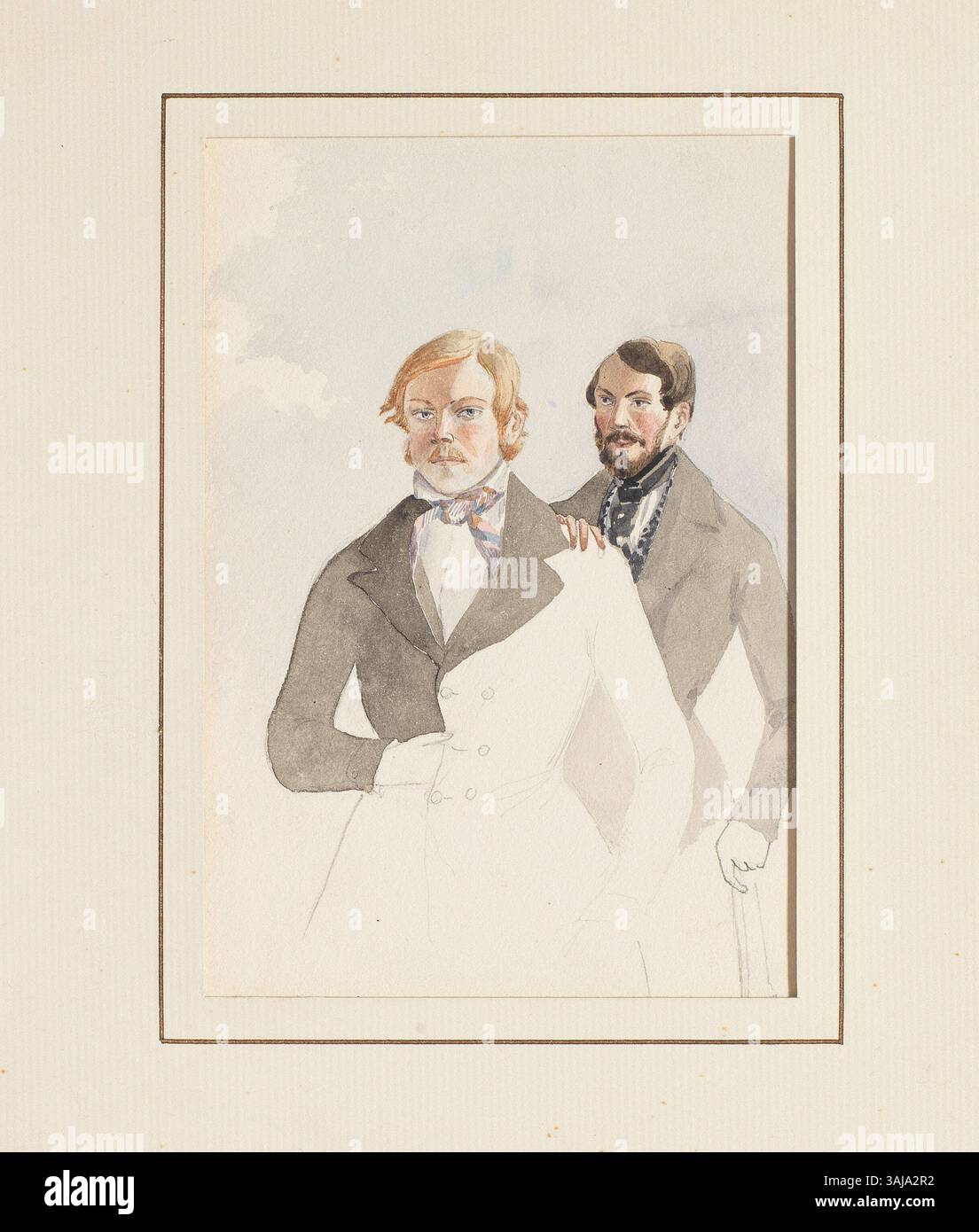 Franz Colombari's 1847 watercolor shows Dr. Conrad Gustav Fagergren ...