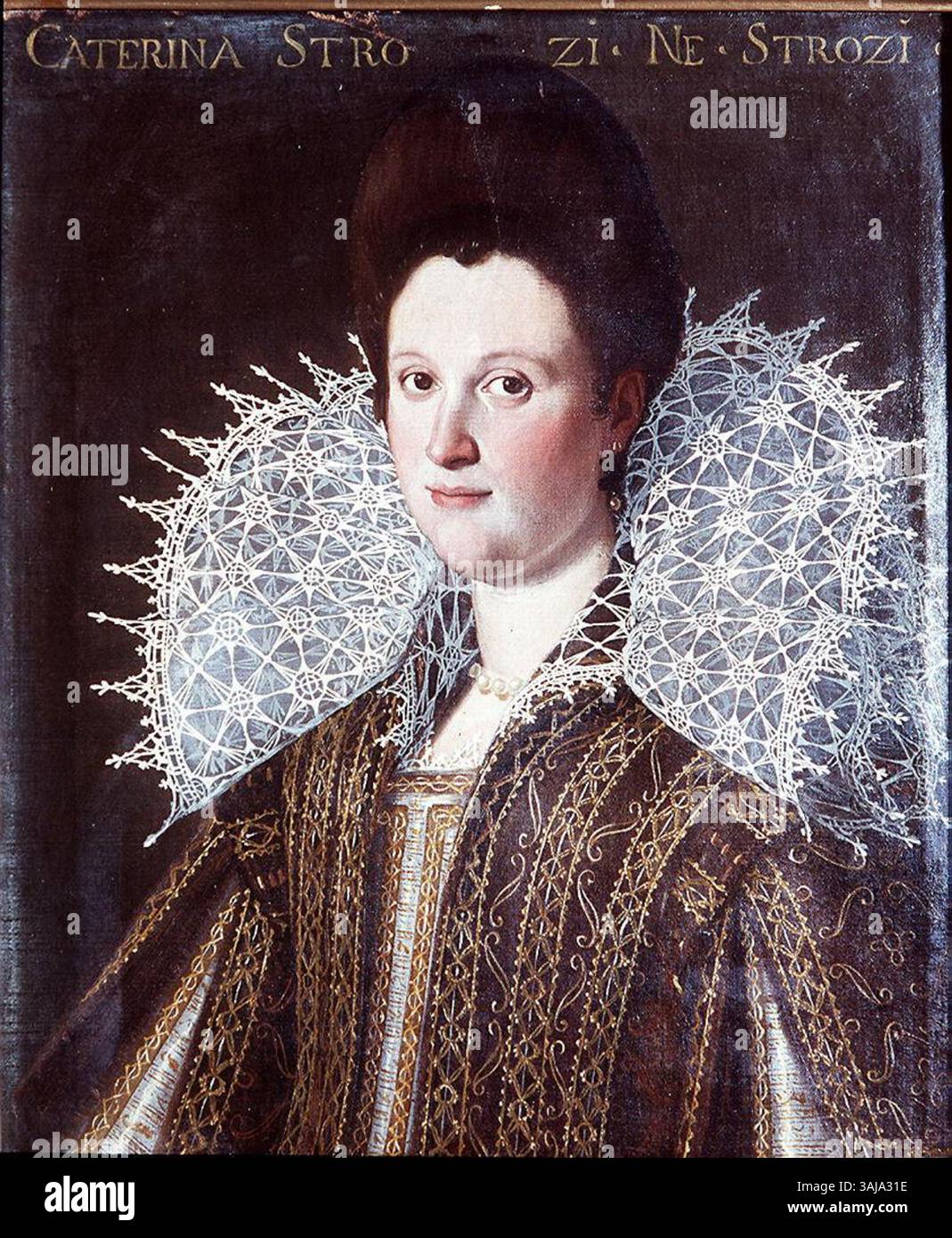 This 17th-century portrait depicts Caterina Strozzi, a member of the ...