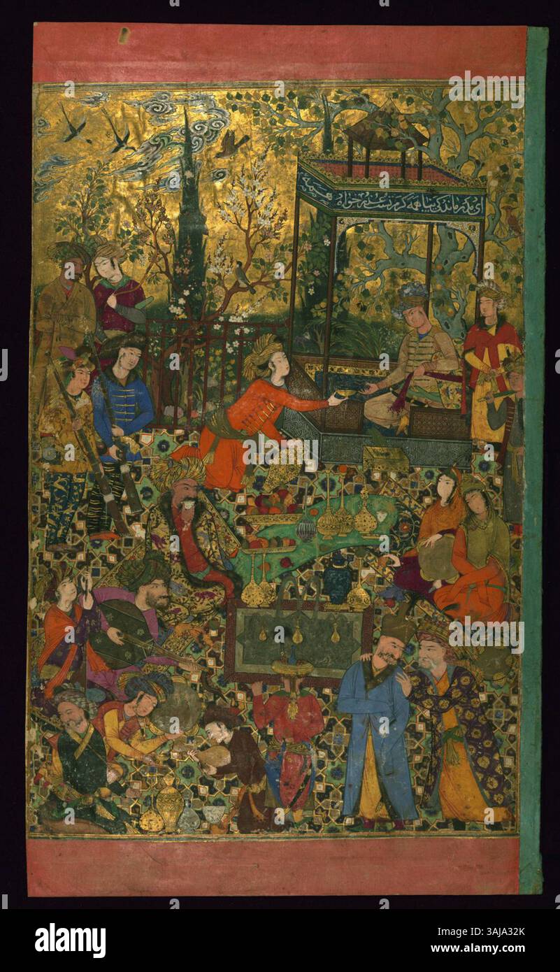 This painting depicts the court of Shah 'Abbas I, ruler of the Safavid ...