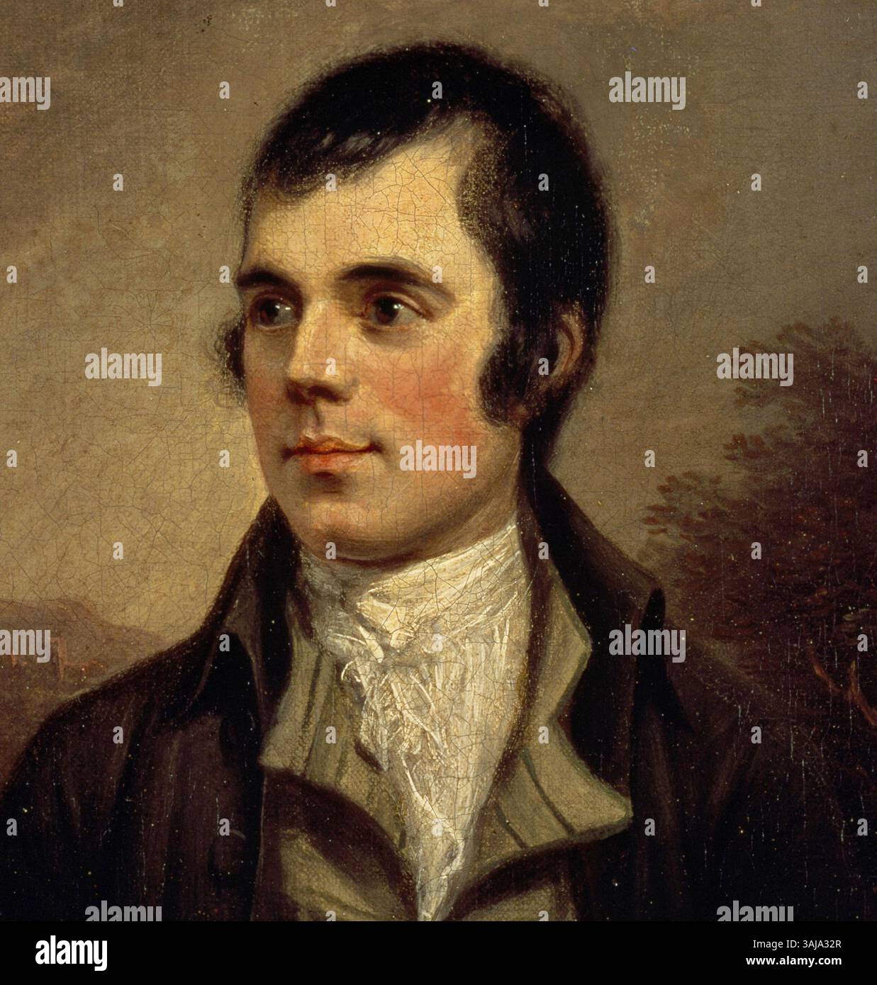 Alexander Nasmyth's 1787 portrait of Robert Burns (1759–1796), the ...