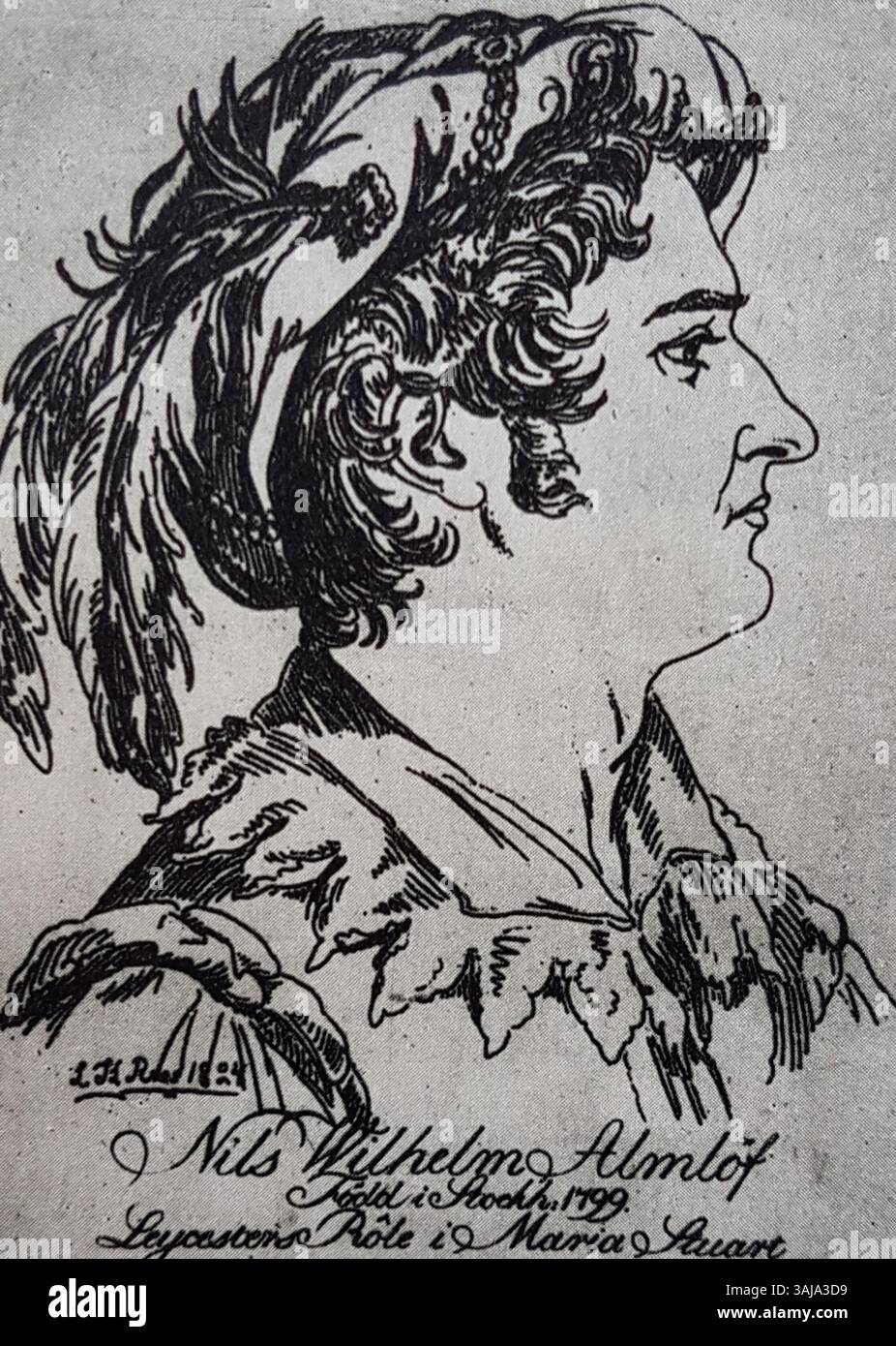 Portrait of Nils Wilhelm Almlöf by Leonard Roos af Hjelmsäter, captured ...