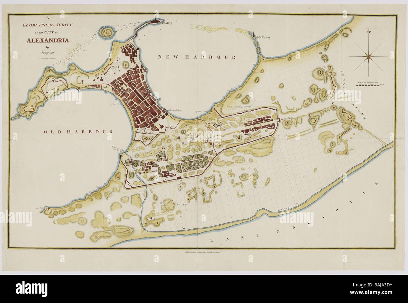 This geometrical survey of Alexandria, created by Henry Salt in May ...