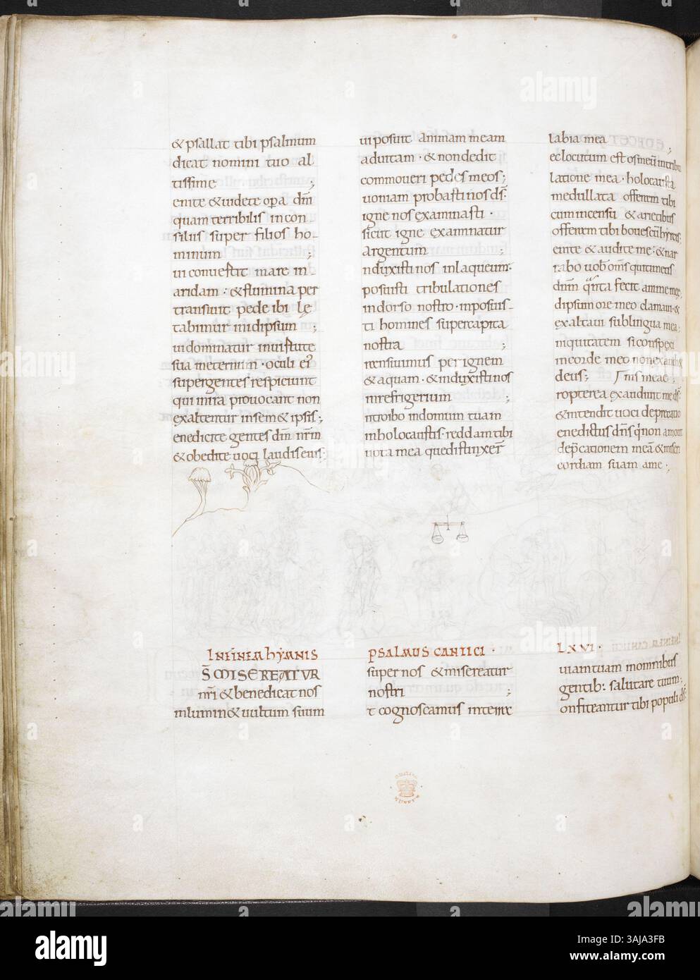 Harley manuscript 603 f034v is an illuminated psalter from circa 1000 ...