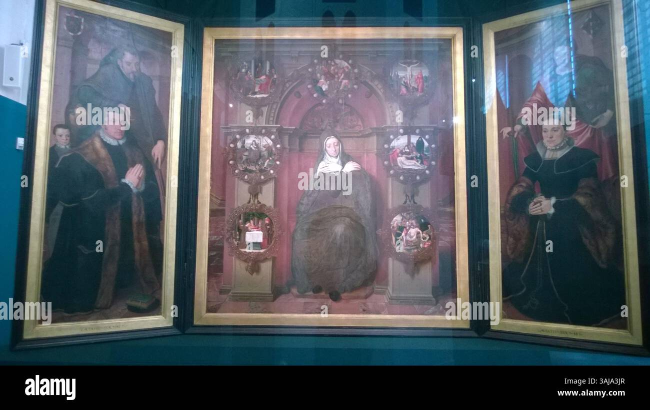 'Triptych Maria of the Seven Sorrows' (1556) by Pieter Pourbus depicts ...