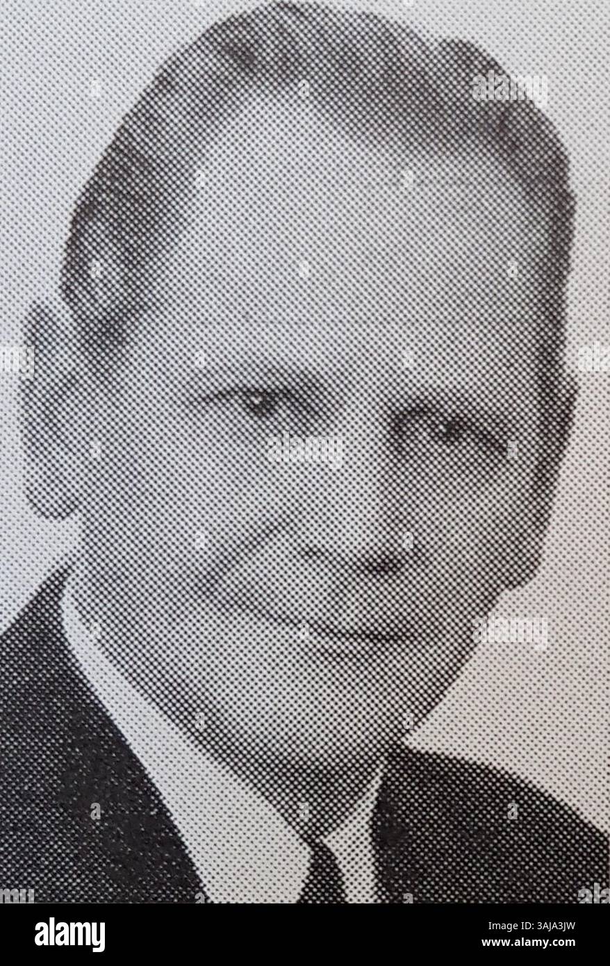 A formal portrait of Gösta Ottoson, photographed and archived in ...