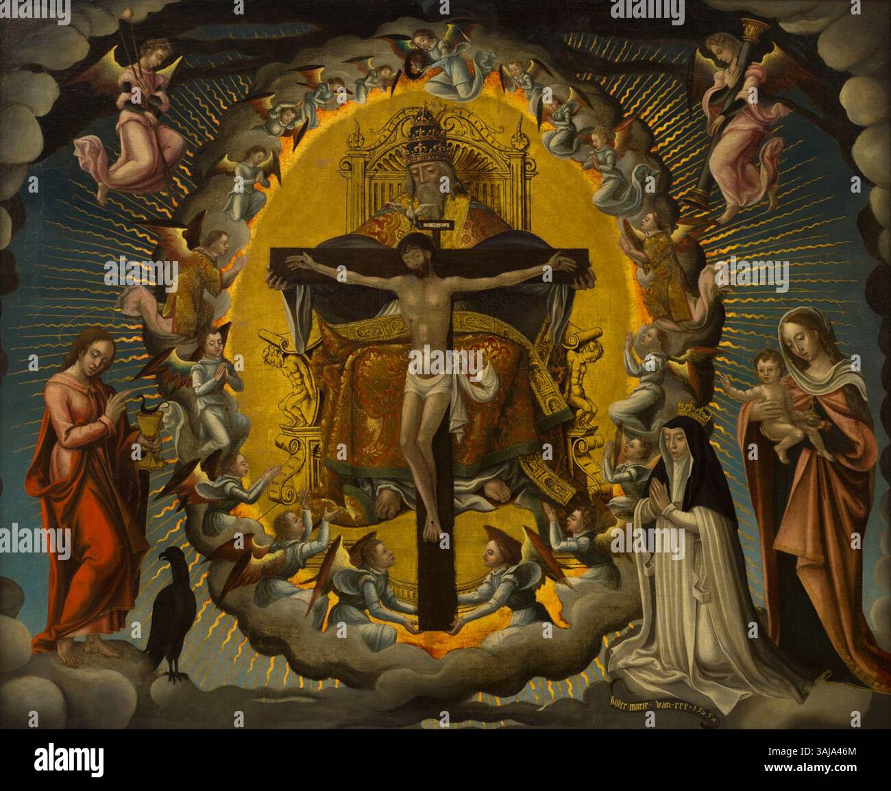 The 'Throne of Mercy' is a 1545 painting depicting the Virgin Mary and ...