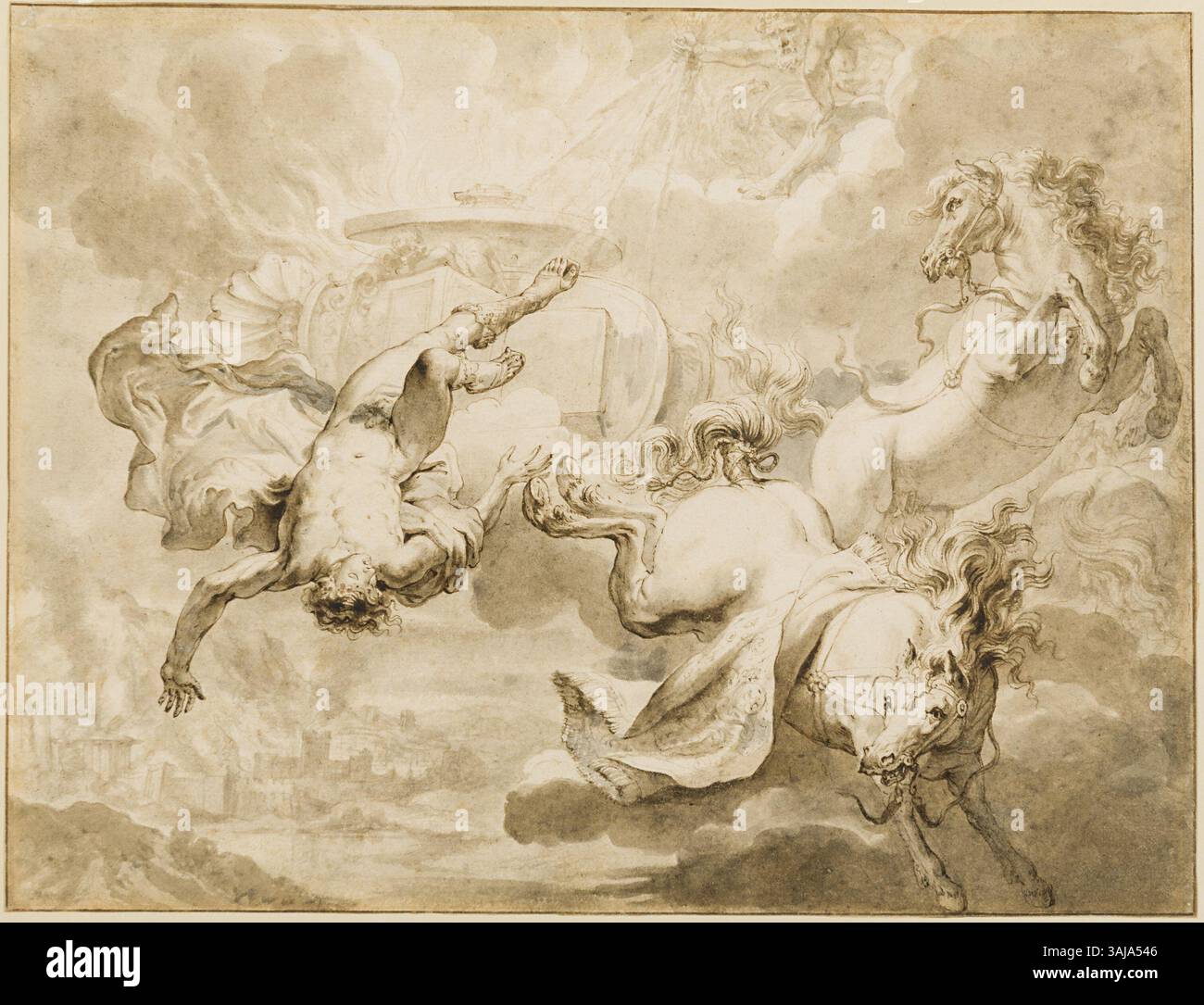 This pen and ink drawing by Godfried Maes, created between 1664 and ...