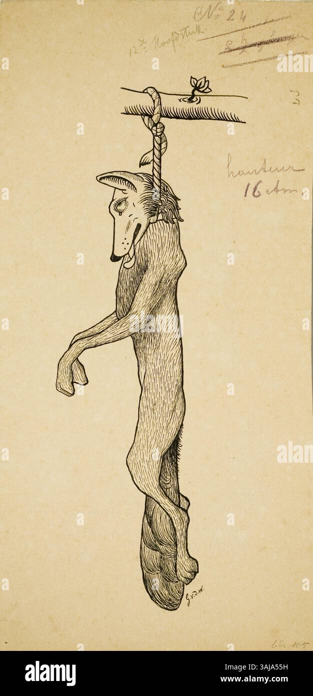 This circa 1907-1908 drawing by Gustave Van de Woestyne shows Reynard ...