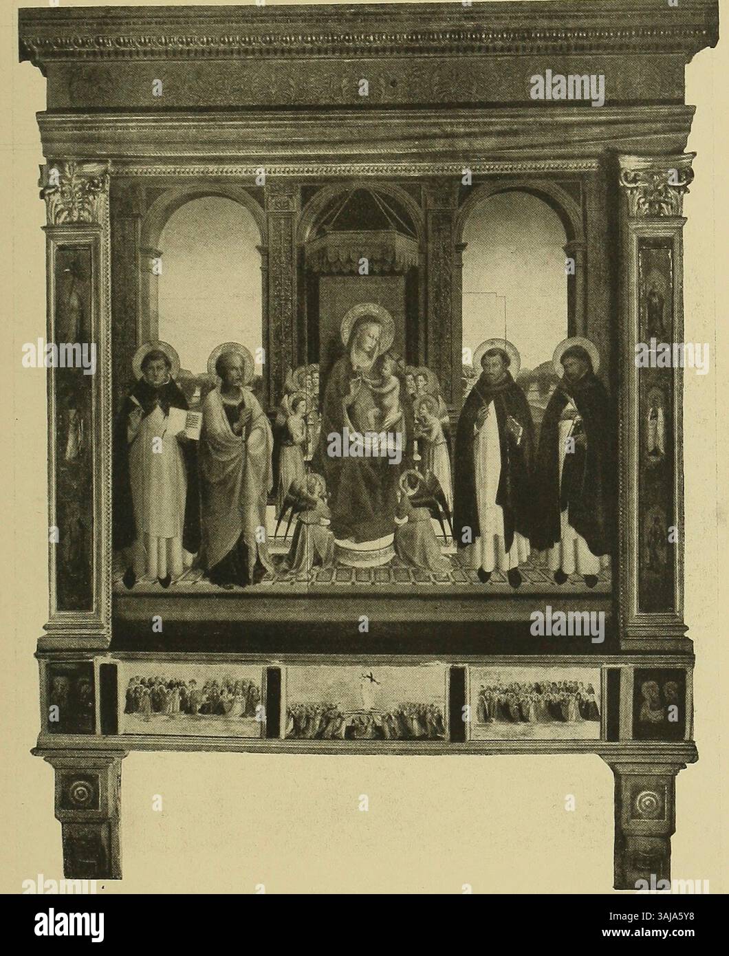 The Fiesole Altarpiece, painted by Fra Angelico between 1420 and 1525, depicts Christ Child ...