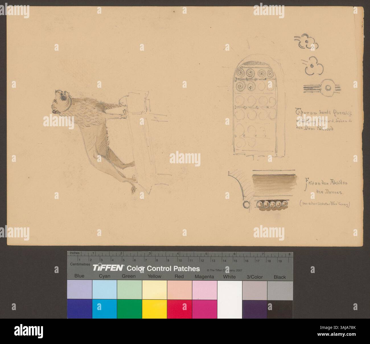 This 1857 illustration by Johann Rudolf Rahn shows a view of the north ...